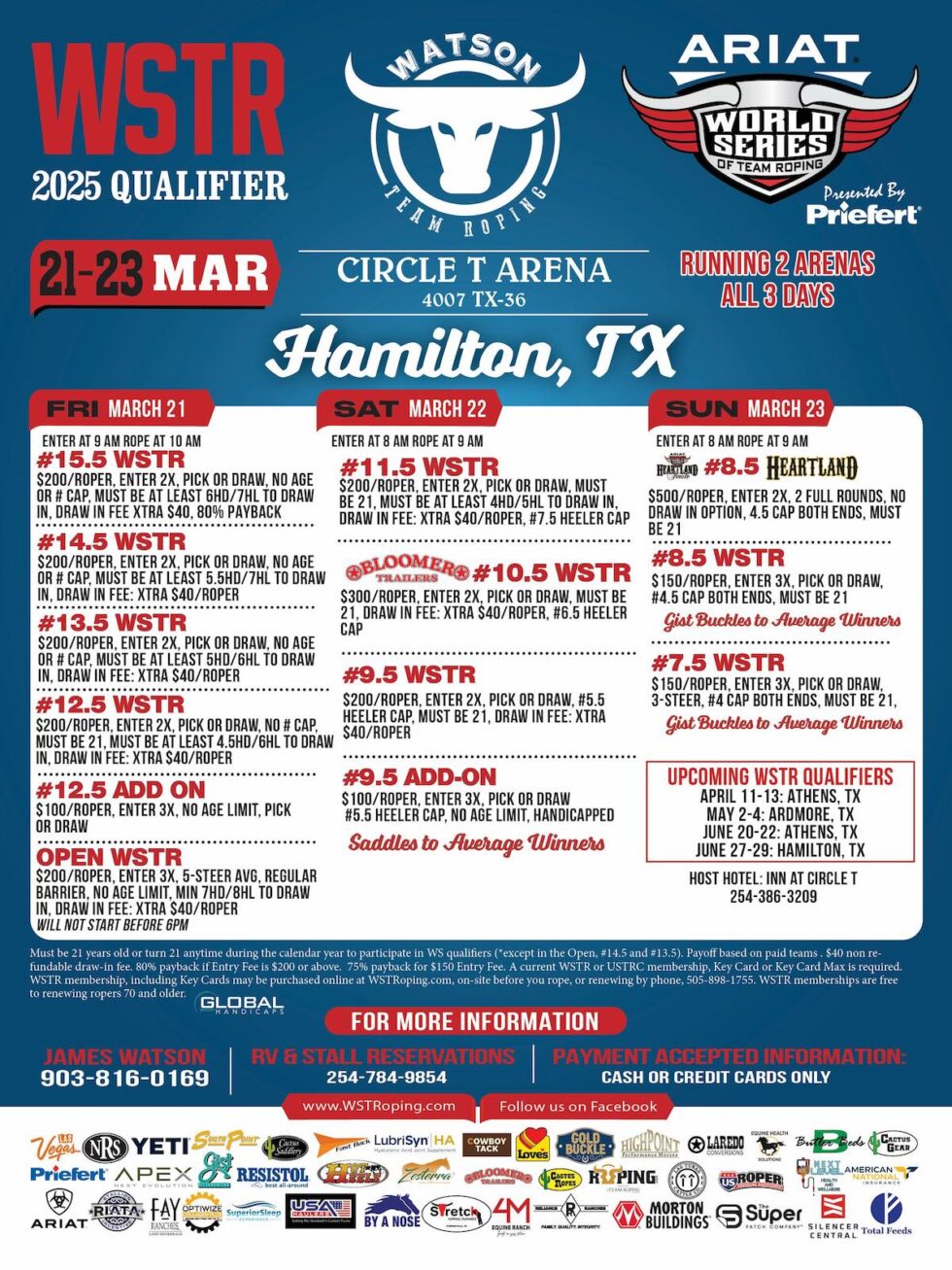 World Series Team Roping - Circle T Arena | Hamilton, Texas