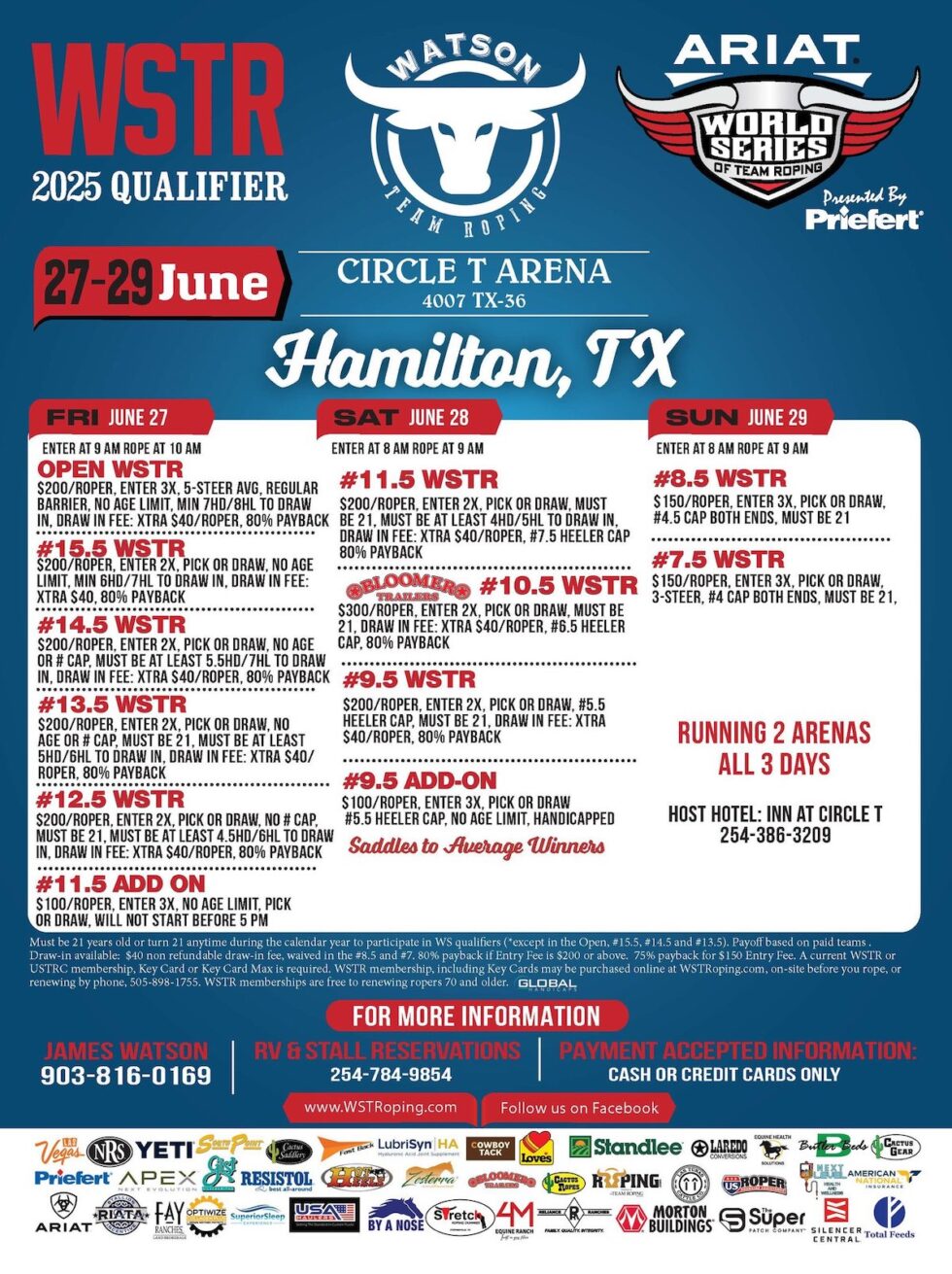 World Series Team Roping - Circle T Arena | Hamilton, Texas